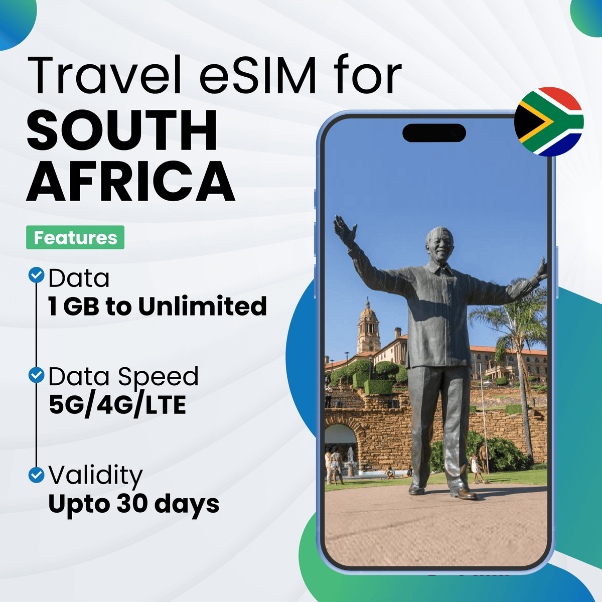 Buy South Africa eSIM | Unlimited Data Plans | Best eSIM for South Africa & eTravelSim – ETravelSim
